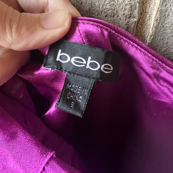 bebe | Dresses | Gorgeous Purple One Shoulder Bebe Cocktail Dress ...